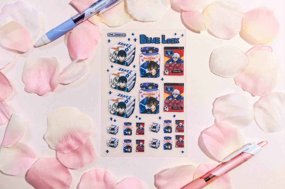[40% Clearance] Blue Stickers | Matte Stickersheet – JYK Doodles